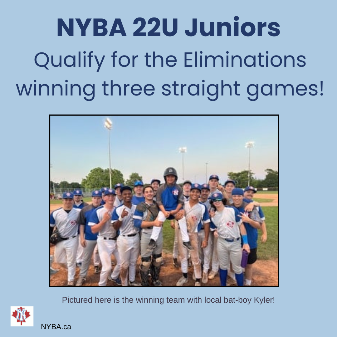 22U Qualify for Elims - North York Baseball Association